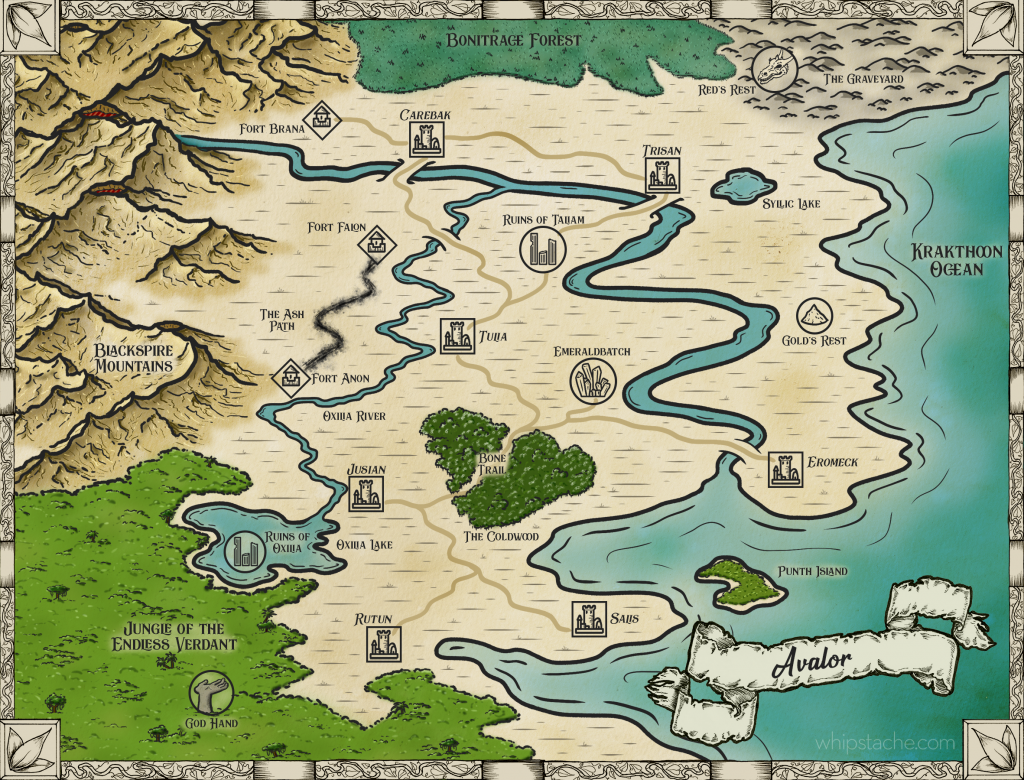 Avalor World Map – Whipstache Designs